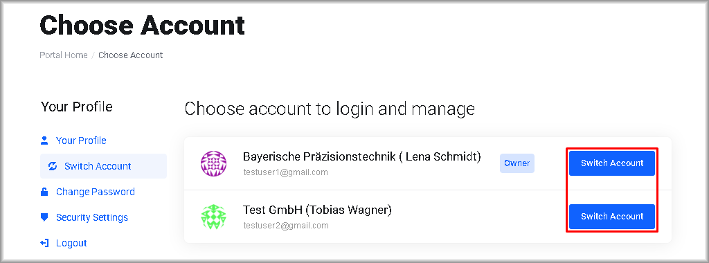 Servermall Cloud Switch Account: Manage Multiple Client Accounts